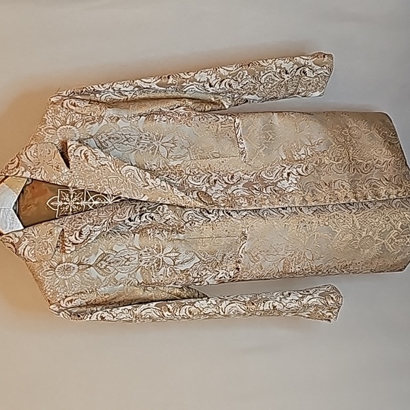 trevan | Jackets & Coats | Trevan Gold Damask Jacket | Poshmark